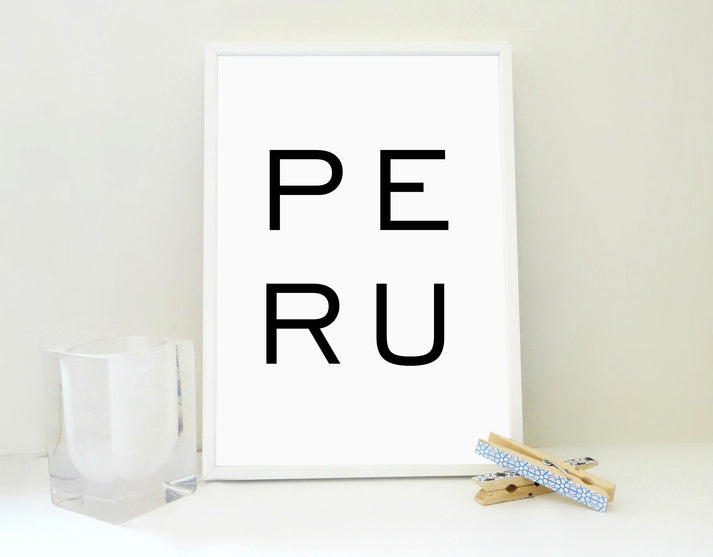 Peru Printable, Peru Art Print, Peru Poster – Sacred & Profane Designs